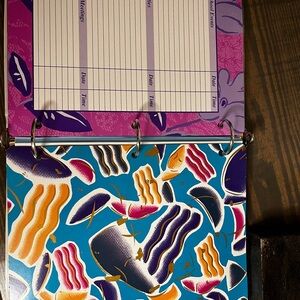 Mead | Office | Vintage 99s Mead Filled Binder With Pastel Blue Paper ...